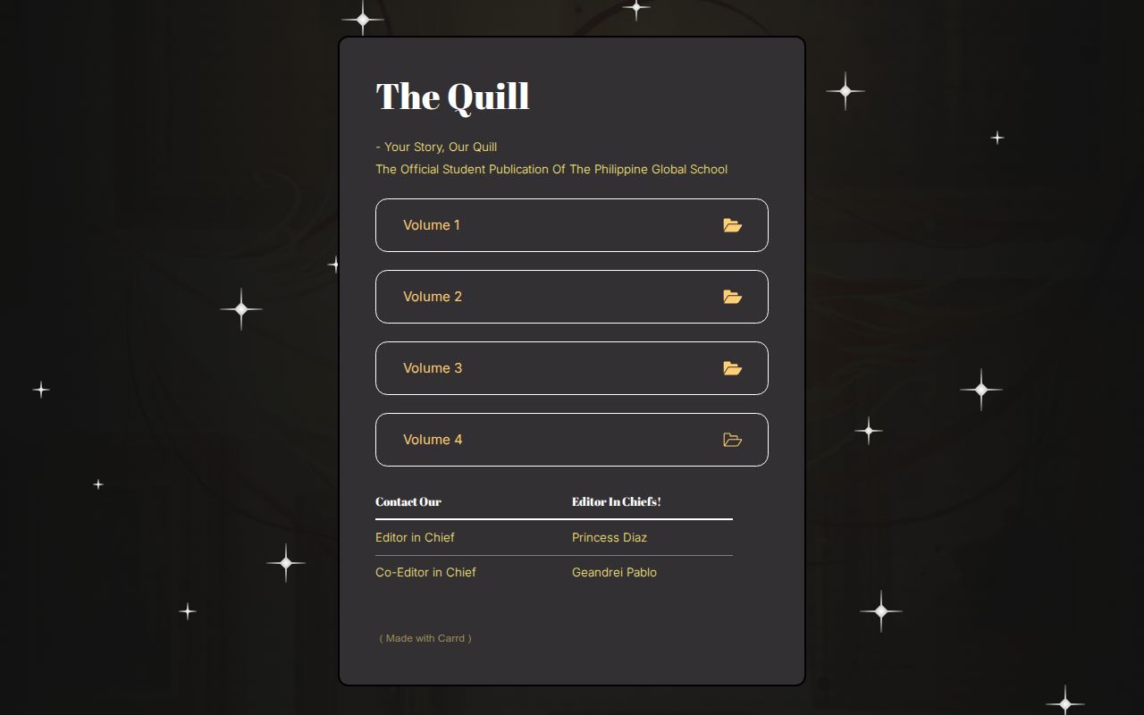 The TPGS Quill Website
